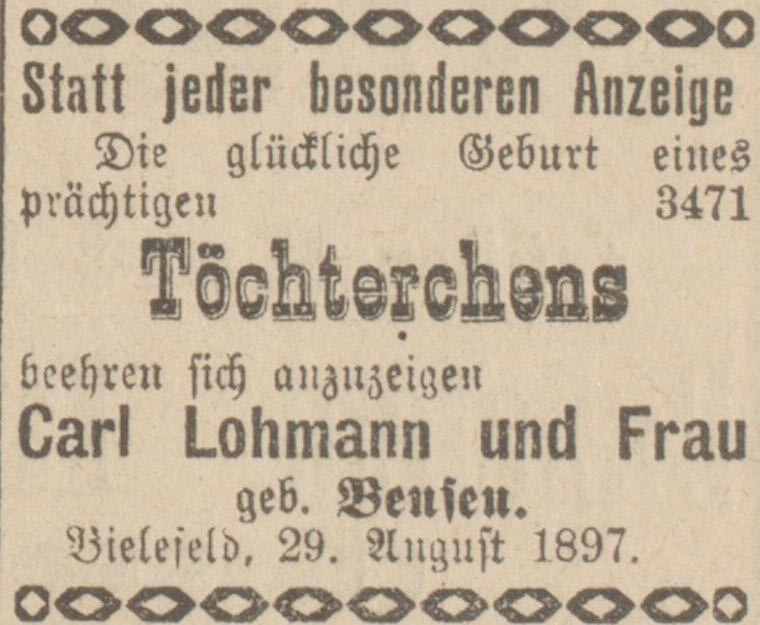 29. August 1897: Die Malerin Else Lohmann wird in Bielefeld geboren ...
